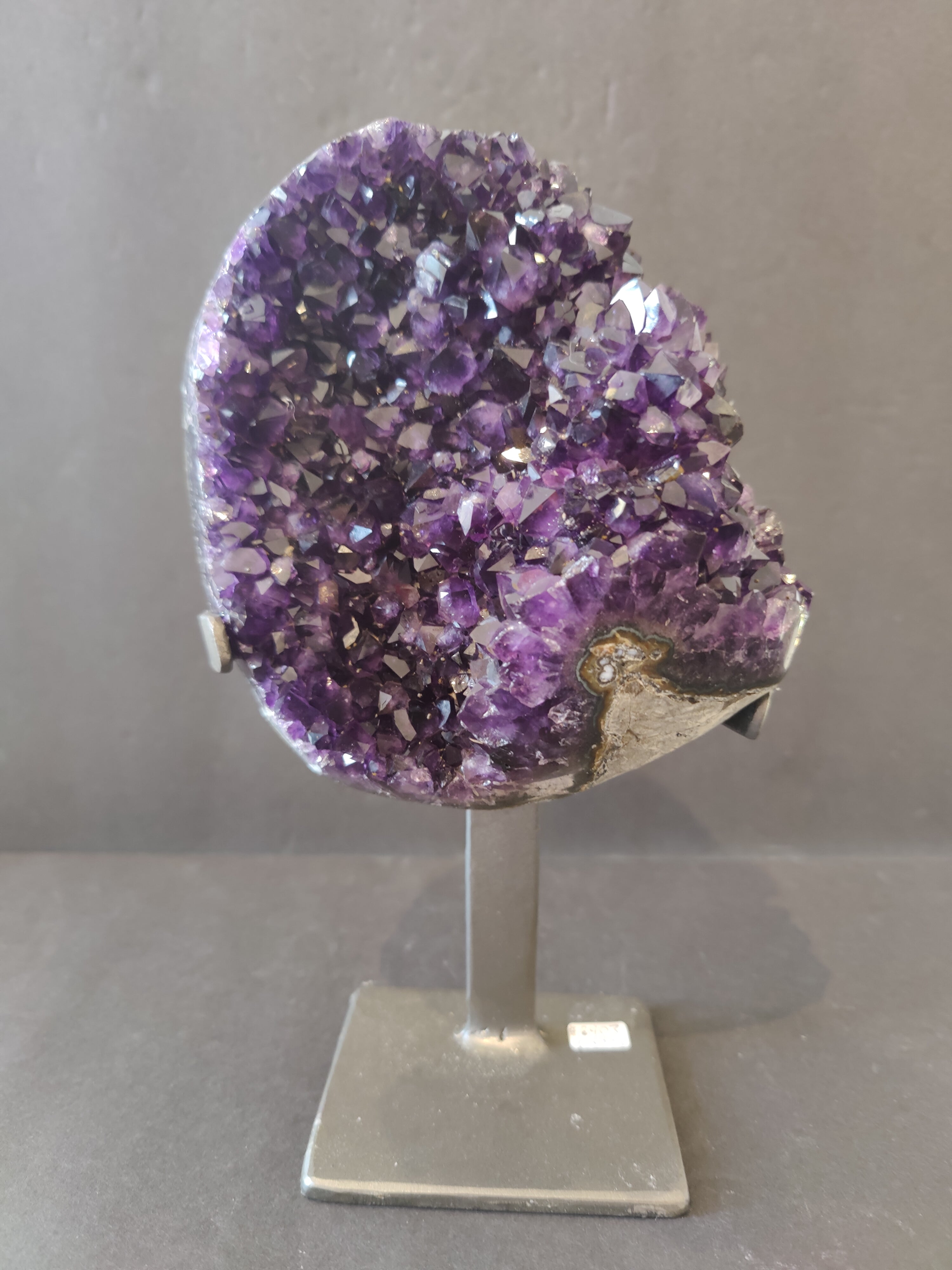 Amethyst Geode Sculpture with Wrought Iron Display Stand – Rare Earth ...